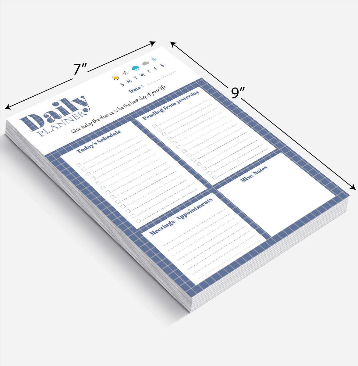 ProPlanner | Tear off Daily Planner | 60 Sheets | 120 GSM – anujarusiya